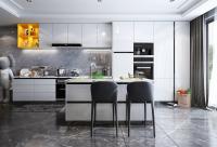 China Modern Home Bar Stone Countertop Marble Top High Glossy Kitchen Cabinets for sale