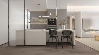 China Modern Home Bar Stone Countertop Marble Top High Glossy Kitchen Cabinets for sale