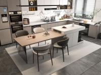 China Space Efficient Lacquered Modern Kitchen Cabinets Customized Design Flat Pack for sale