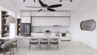 China Modern Style White Gray Blue Wooden Furniture Shaker Style Kitchen Cabinets for sale