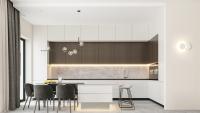 China Modern Kitchen Cabinet Linear Shape High End Glossy Luxury Kitchen Cabinets for sale