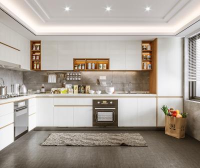 China Modern Kitchen Cabinet Linear Shape High End Glossy Luxury Kitchen Cabinets for sale