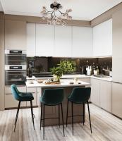 China Direct Supplier High Gloos White PVC Finish Kitchen Cabinet With Wooden Melamine for sale