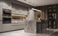 China Modern Design Furniture Prefab Integrated Fitted Smart Cuisine Kitchen Cabinet for sale