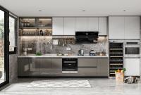 China China Factory Customized Lacquered Wholesale Price Plywood Kitchen Cabinets for sale