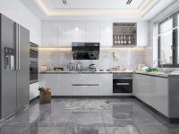 China Private Custom Luxury Kitchen Cupboard Cabinet With Kitchen Table For House for sale