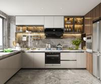 China Private Custom Luxury Kitchen Cupboard Cabinet With Kitchen Table For House for sale