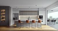 China Customized Lacquer Kitchen Cabinets Design In Matt / High Gloss Finishes for sale