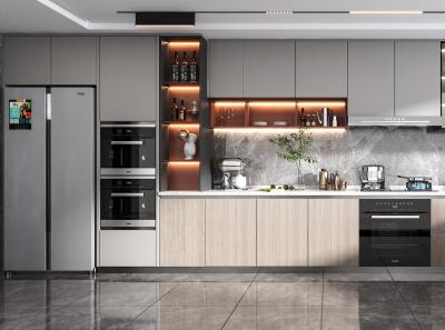 China Shaker Door Type Foshan Factory Kitchen Manufacturer Matt White Kitchen Cabinet for sale