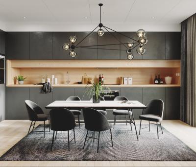 China Wooden Customize Kitchen Furniture Modular Kitchen Cabinet Scratch-Resistant for sale