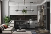 China Lacquer Acrylic Melamine Customized Cabinext  Furniture Modern Kitchen Cabinet for sale