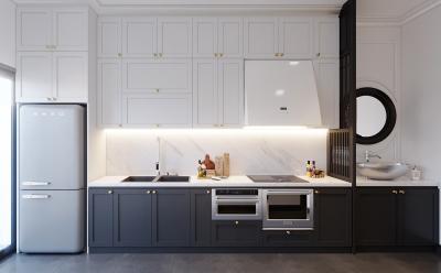 China Wood Furniture Low Price Bespoke Self Assemble Kitchen Pantry Cabinet for sale