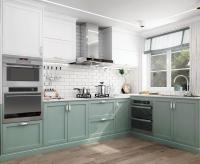 China Hotel Modern Kitchen Cabinet with Stainless Steel Door Material and Lacquer Finish for sale