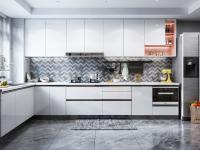 China L Shape Kitchen Pastoral Style Wood Home Cabinet Wooden Storage Apartments for sale