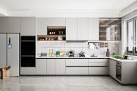 China L Shape Kitchen Pastoral Style Wood Home Cabinet Wooden Storage Apartments for sale