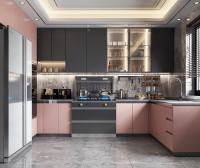 China China Manufacturer Solid Wood Door Kitchen Cabinet Furniture Made in Foshan for sale