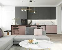 China China Manufacturer Solid Wood Door Kitchen Cabinet Furniture Made in Foshan for sale
