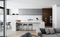 China Melamine Door Finish Modern Kitchen Cabinet for Luxury Kitchen Furniture for sale