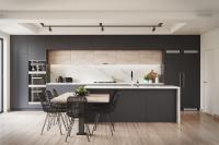 China Melamine Door Finish Modern Kitchen Cabinet for Luxury Kitchen Furniture for sale
