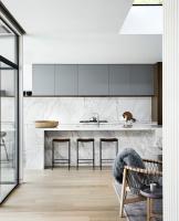 China Melamine Door Finish Modern Kitchen Cabinet for Luxury Kitchen Furniture for sale