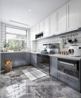 China Particle Board Carcass Modern Kitchen Cabinet For Hotel  Shaker Style Cabinets for sale