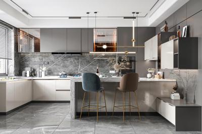 China Manufacturer Customized Designs Modern MDF High Gloss Lacquer Kitchen Cabinet for sale
