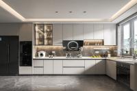 China Customized Lacquer Kitchen Furniture L Shape Wooden Modular Kitchen Cabinets for sale