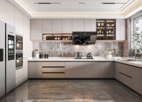 China Laminate Modern Frameless Modular Kitchen Modern Kitchen Cabinets For Villa for sale