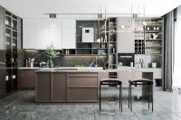 China Factory Townhouse Paticle Board Solid Wood Furniture Modern Kitchen Cabinets for sale