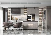 China Factory Townhouse Paticle Board Solid Wood Furniture Modern Kitchen Cabinets for sale