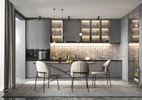 China Free CAD Design MDF Wood Furniture Wooden Lacquer Kitchen Cabinets for sale