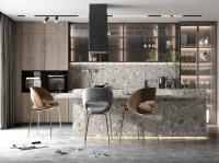 China Linear Style E1 E0 Environment Standard Kitchen Room Cabinets Furniture for sale
