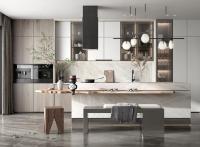 China Linear Style E1 E0 Environment Standard Kitchen Room Cabinets Furniture for sale