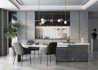China Modern Style Gray Shaker Wooden Furniture Kitchen Cabinets for sale