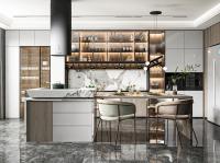 China Modern Style Gray Shaker Wooden Furniture Kitchen Cabinets for sale