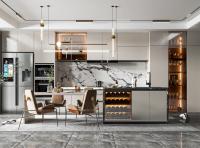 China Modern Style Gray Shaker Wooden Furniture Kitchen Cabinets for sale