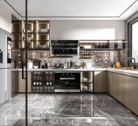 China Luxury Design Home Furniture Kitchen Cabinet Lacquer Finish Wooden Cabinet for sale