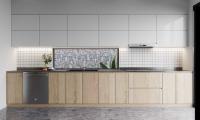 China Luxury Design Home Furniture Kitchen Cabinet Lacquer Finish Wooden Cabinet for sale
