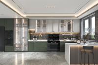 China Luxury Kitchen Design Cupboard Lacquer Kitchen Cabinets For Apartment Hotel for sale