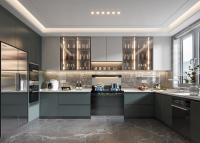 China Home Improvement Kitchen Cupboard White Lacquer Wooden Kitchen Cabinet for sale
