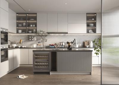 China High End Lacquered Finish Modern Modular Kitchen Cabinet for sale