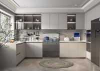China High End Cuisine Luxury Marble Floor Island White Full Modern Kitchen Cabinet for sale