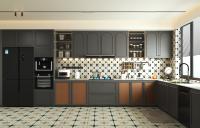 China Economical PVC Kitchen Cabinet Nigeria Modern Design Kitchen Cabinet for sale