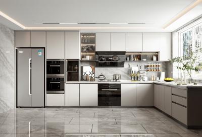 China Matt White Lacquer Finished Modern Design Kitchen Pantry Cabinets for sale