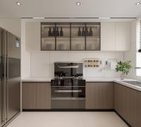 China Glossy White U Shaped Kitchen Cabinets Modular Lacuqer Kitchen Furniture for sale