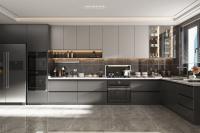 China High Technical Color Simple Design Solid Cherry Maple Wood Kitchen Cabinet for sale