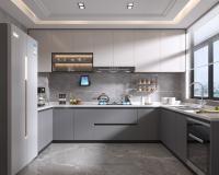 China Modern Modular White Glossy Lacquer Finished Kitchen Furniture Kitchen Cabinet for sale