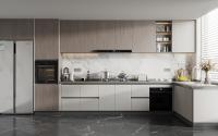 China Wall Mounted Melamine Kitchen Cabinet For Apartments And Hotel for sale