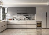 China European Style Simple Design To Bake Lacquer Ambry Solid Wood Kitchen Cabinet for sale