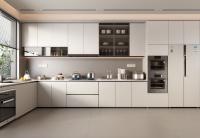 China Hotel Modern Modular Kitchen Cabinets  With Island for sale